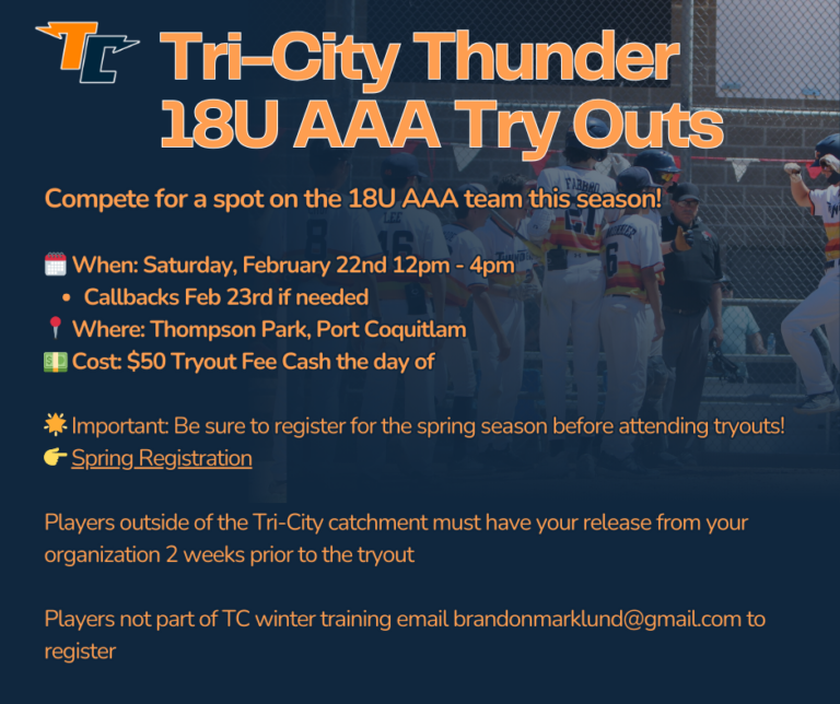 News & Events | Tri-City Thunder Minor Baseball Association